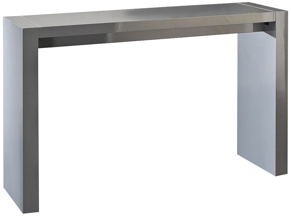 Velia High-Gloss Gray Contemporary Bar Table - #8T409 | Lamps Plus