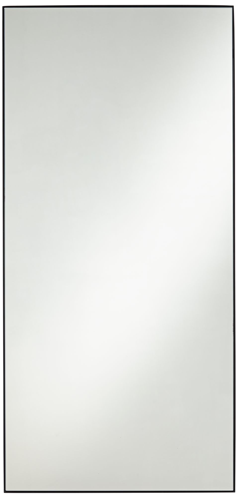 Aryn Matte Black Metal 20" x 42 1/4" Rectangular Wall Mirror - #91V11 ...