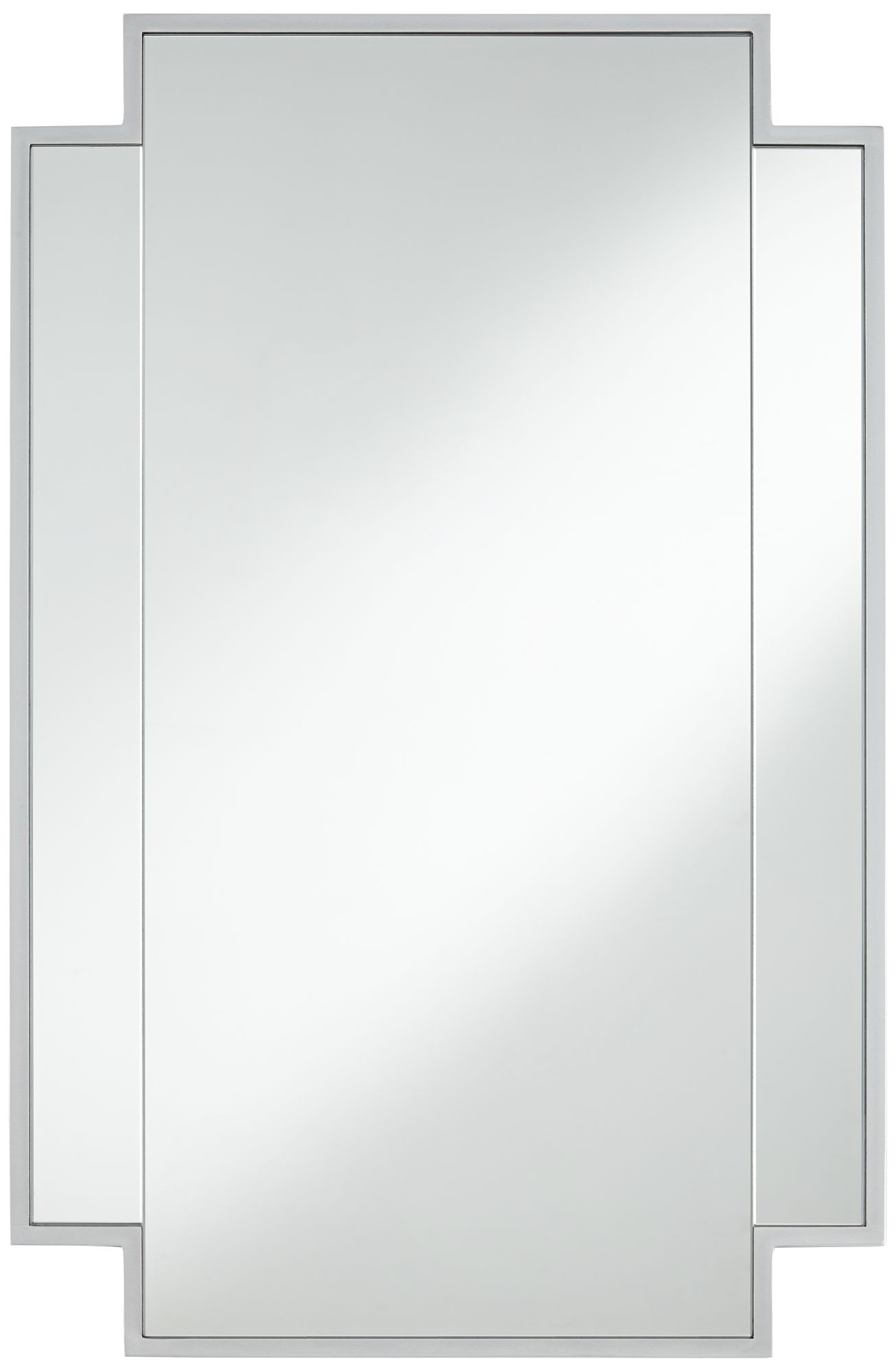 Corson Silver Metal 26" x 40" Cut Edge Wall Mirror - #94E38 | Lamps Plus
