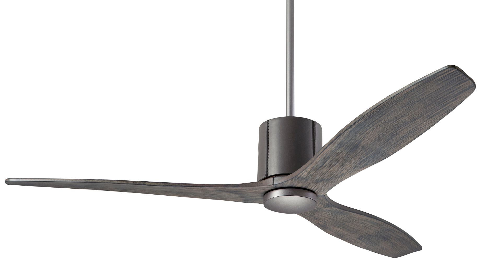 54" Modern Fan LeatherLuxe DC Graphite Graywash Fan with Remote ...