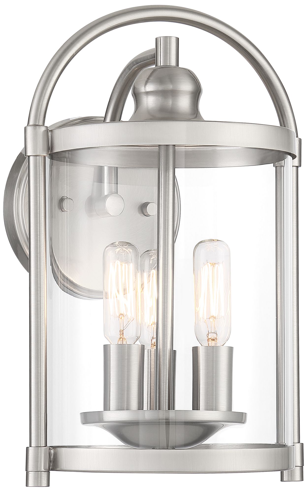 Avani 13" High Brushed Nickel Outdoor Wall Light - #96C23 | Lamps Plus