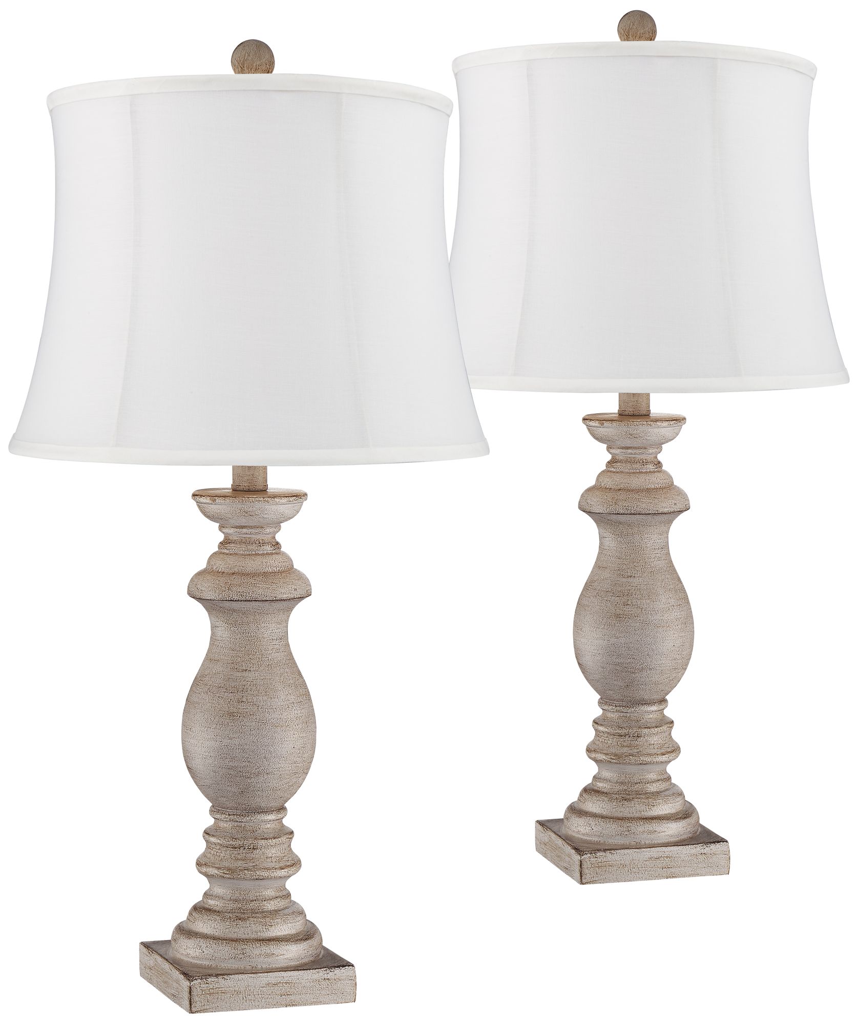 Patsy Beige Washed Cream Shade Table Lamps Set of 2 - #96N01 | Lamps Plus