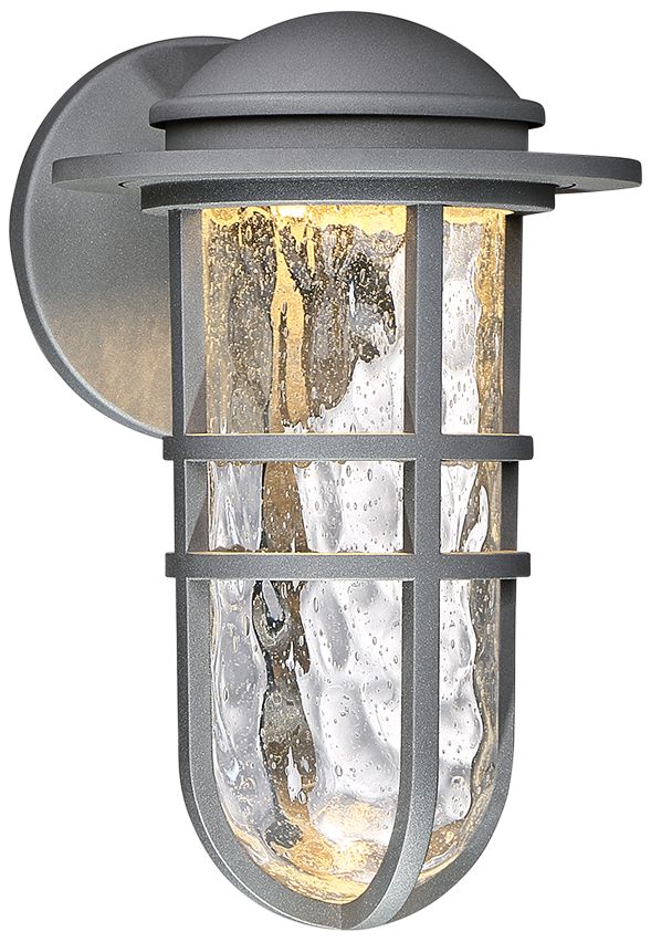 dweLED Steampunk 13" High Graphite LED Outdoor Wall Light - #9F546 ...