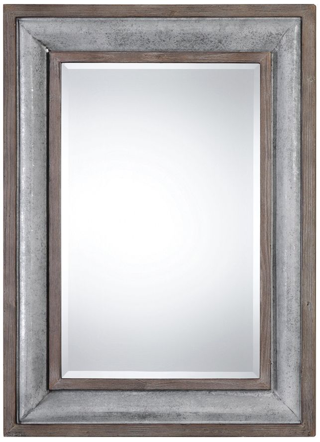 Uttermost Selden Galvanized Steel 33 x 45" Wall Mirror - #9R521 | Lamps ...