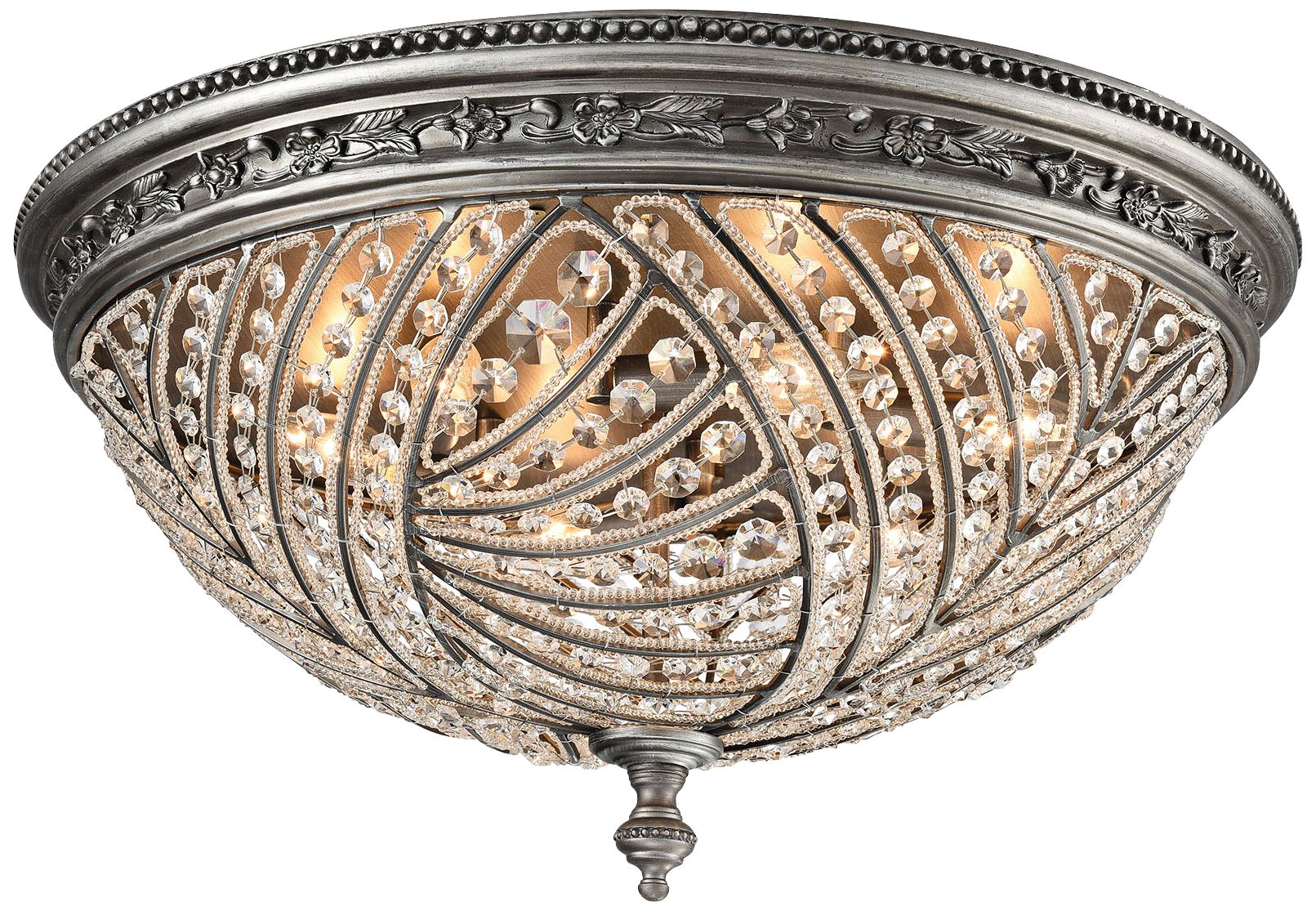 Renaissance 24" Wide Weathered Zinc 6-Light Ceiling Light - #9X289 ...