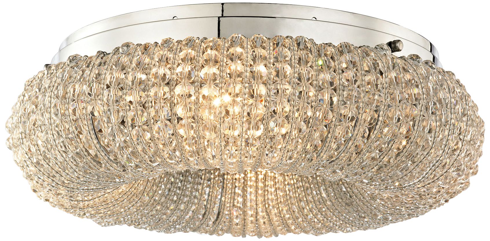 Crystal Ring 13" Wide Polished Chrome 4-Light Ceiling Light - #9X463 ...