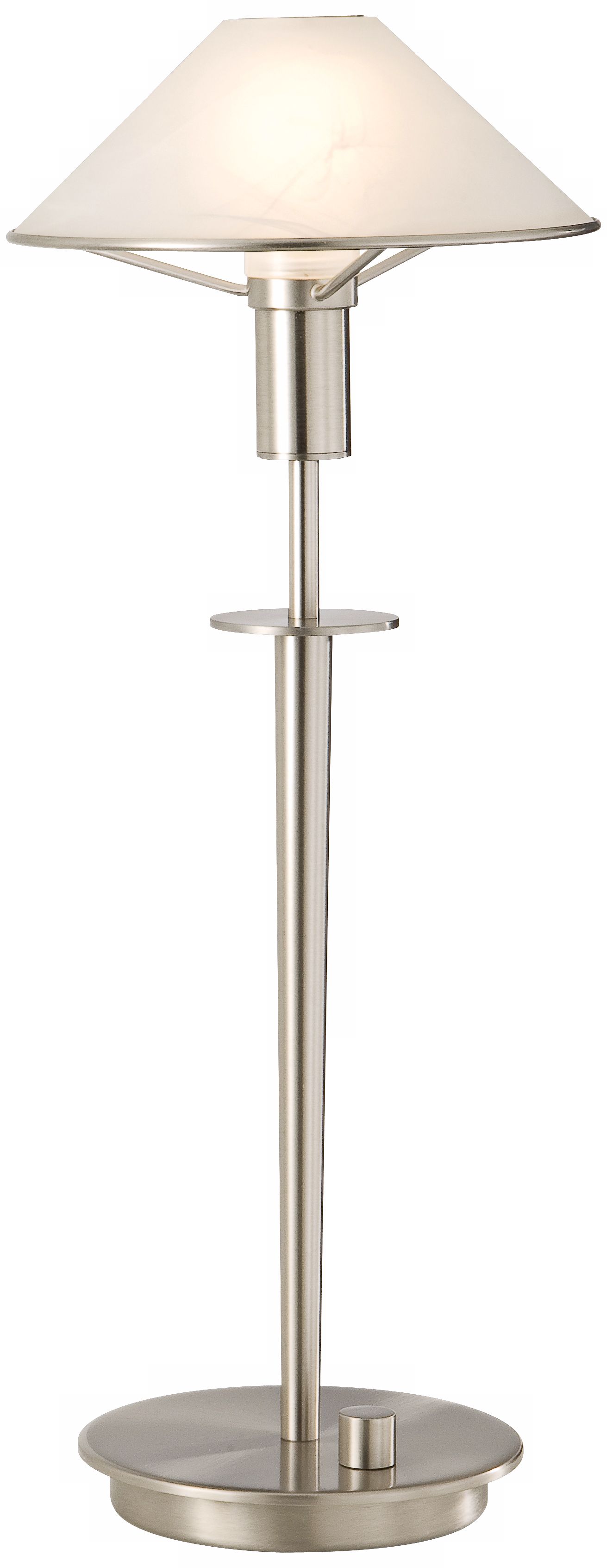 Holtkoetter Satin Nickel Alabaster White Glass Desk Lamp - #J1575 ...