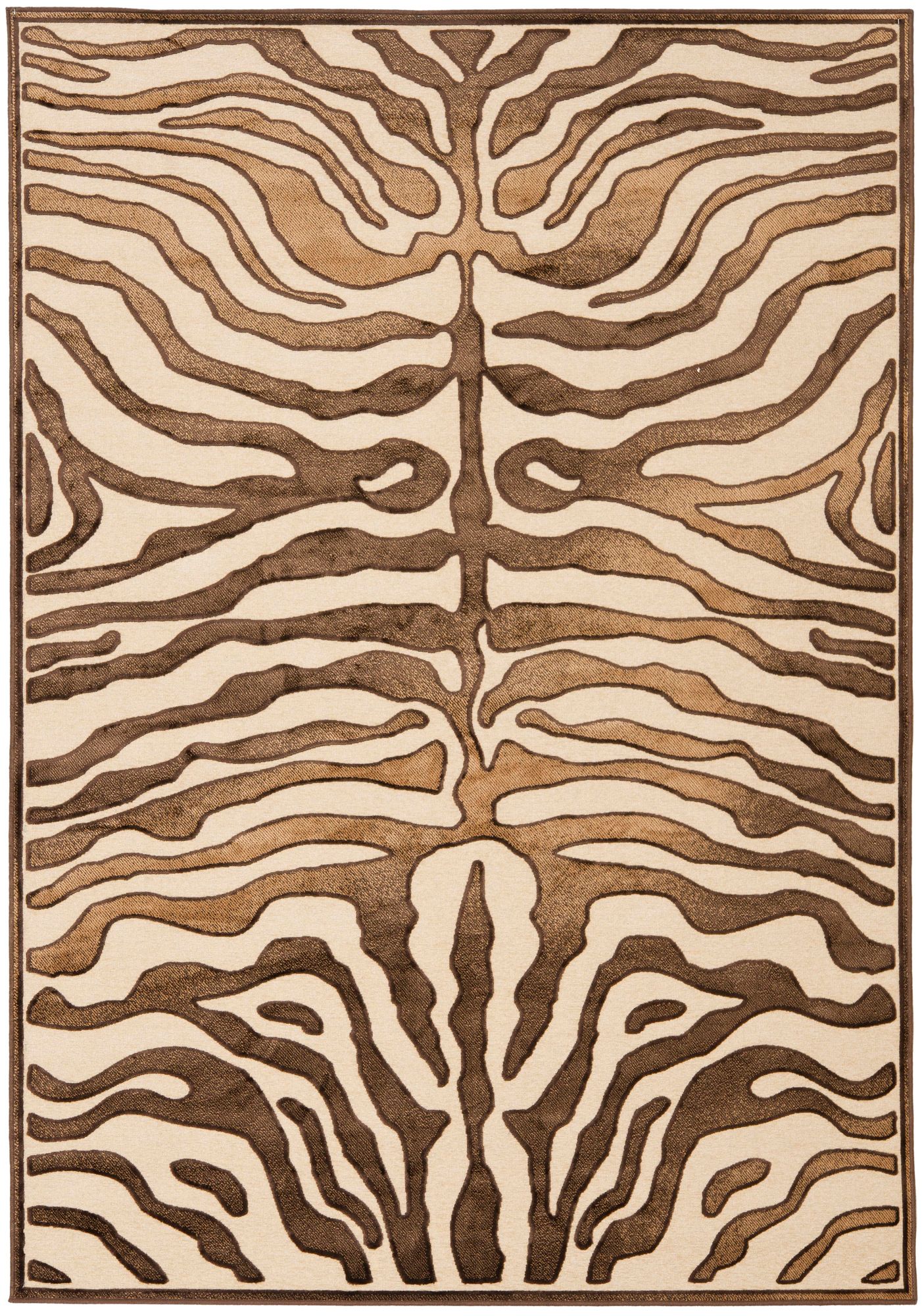 Paradise Collection PAR83C Creme Zebra Area Rug - #X3938 | Lamps Plus