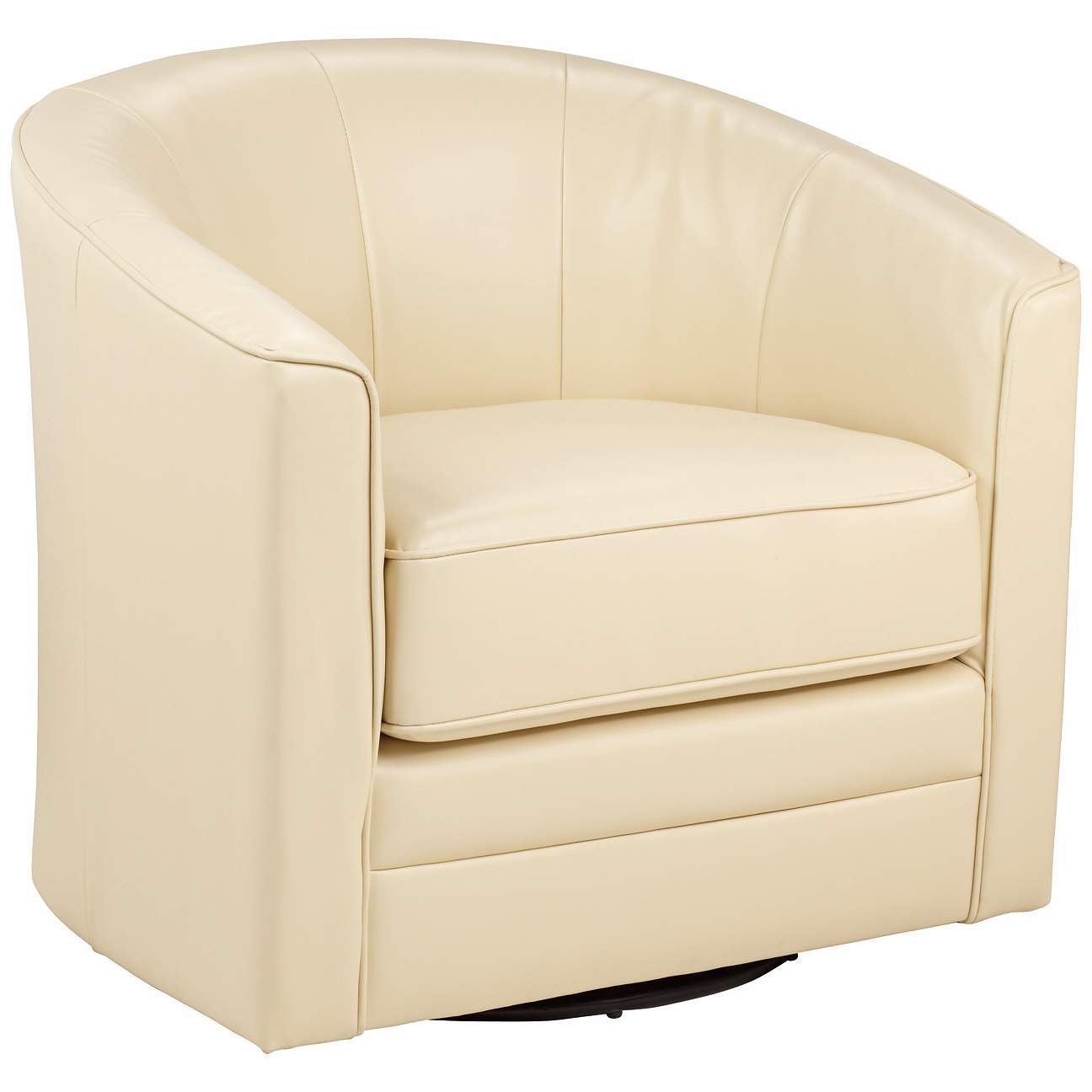 Keller Ivory Bonded Leather Swivel Club Chair - #Y1426 | Lamps Plus Keller Ivory Bonded Leather Swivel Club Chair - #Y1426 | Lamps Plus